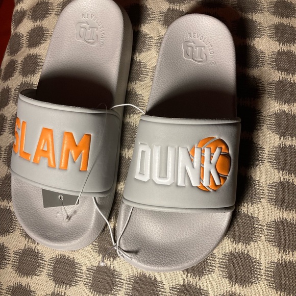 Revolution | Shoes | Nwt Boys Slam Dunk Basketball Sandal Slides Shoes ...